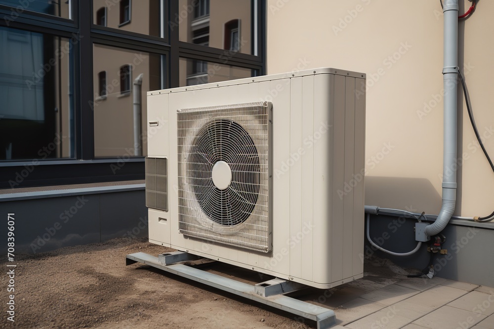 Professional Installation of Outdoor Air Conditioning Unit Compressor ...