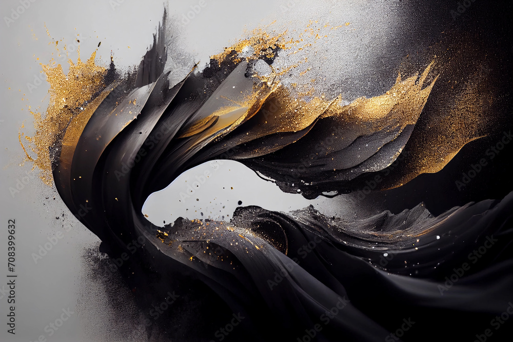 Abstract black and gold explosion background. Aspect ratio 3:2 ...