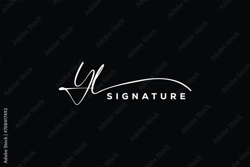 YL initials Handwriting signature logo. YL Hand drawn Calligraphy ...