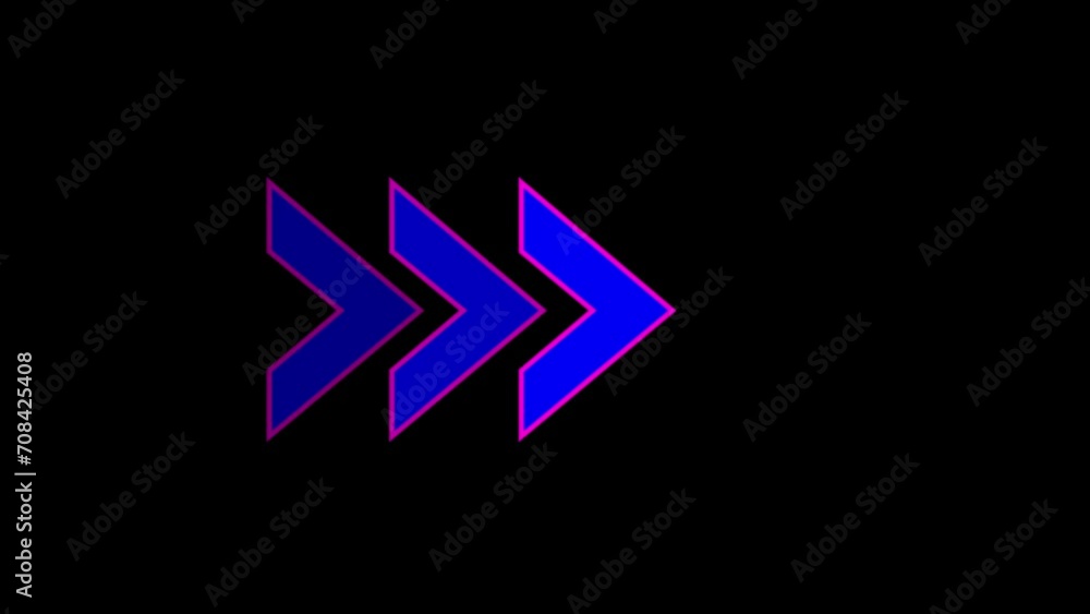 Abstract blue arrow loading bar animation. 4k new digital arrow loading ...