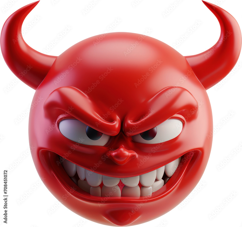 Devil Emoji transparent background PNG clipart Stock Illustration ...