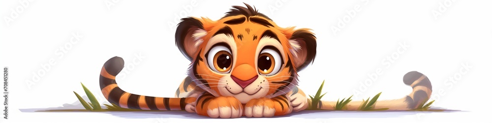 Cute baby tiger mischievous, funny facial expressions and gestures ...