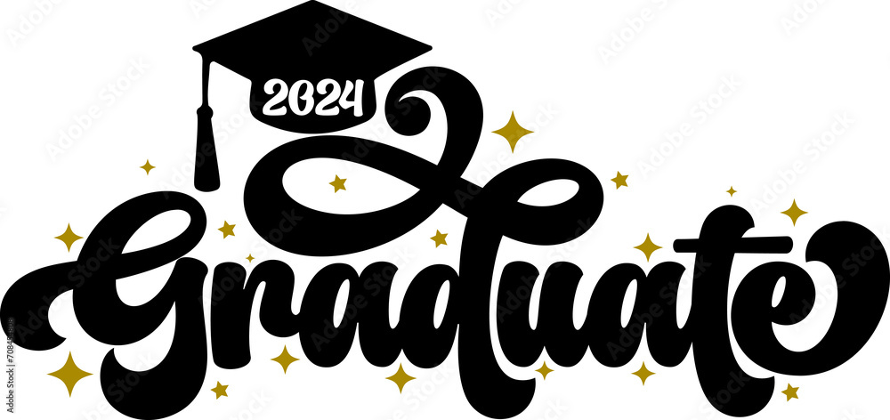 Graduate 2024 education, schooll, collagedigital files, svg, png, ai ...