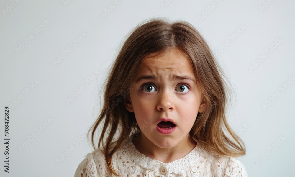 scared little girl, little child, children's emotions, portrait of ... scared little girl, little child, children's emotions, portrait of ...