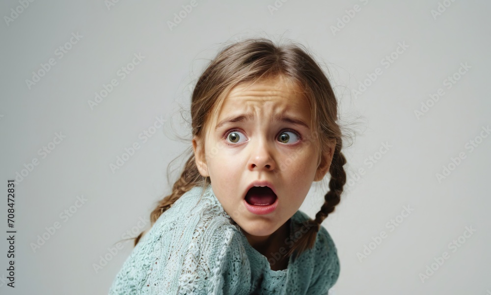 scared little girl, little child, children's emotions, portrait of ... scared little girl, little child, children's emotions, portrait of ...