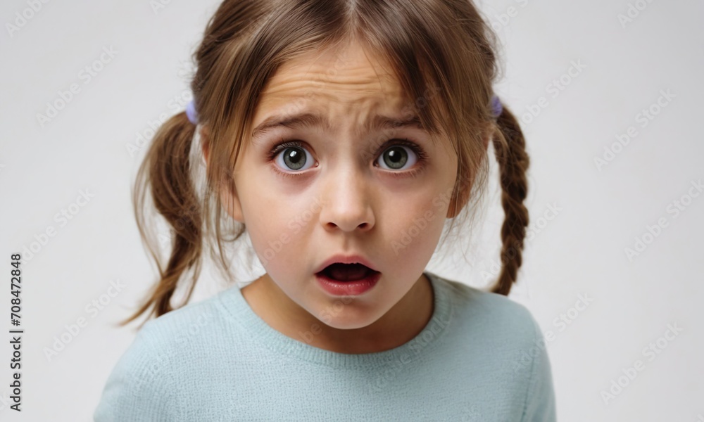 scared little girl, little child, children's emotions, portrait of ... scared little girl, little child, children's emotions, portrait of ...