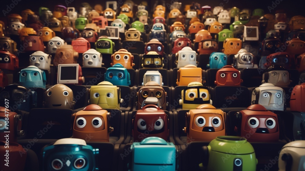 Fardisuya speech is full of funny looking robots Ai generated art Stock ...