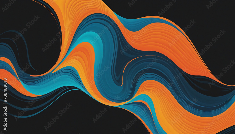 Vibrant rainbow, orange blue teal white psychedelic grainy gradient ...