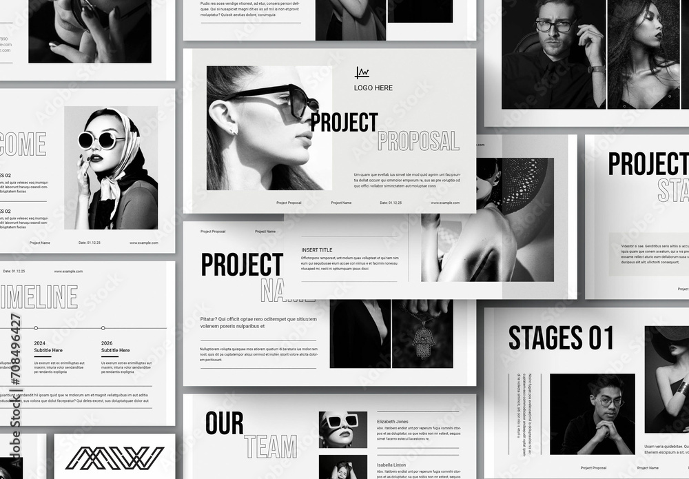 Project Proposal Presentation Layout Template Stock Template | Adobe Stock