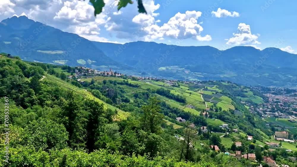 Vidéo Stock Merano. Bolzano province, Italy. . Italian medieval castles ...
