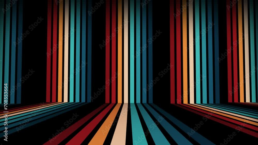 Vintage Striped Backgrounds, Loop Samples, Retro Colors from the 1970s ...