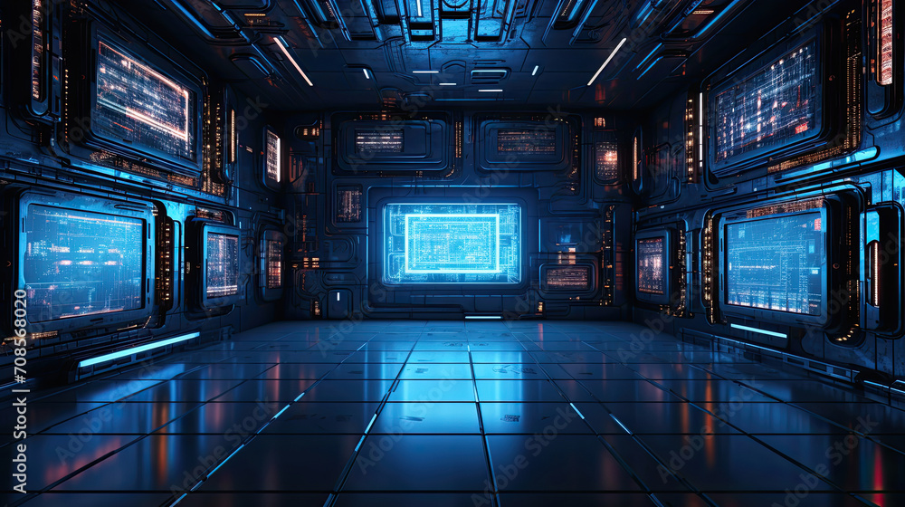 cyberpunk metal architecture wall building futuristic panels Stock ...