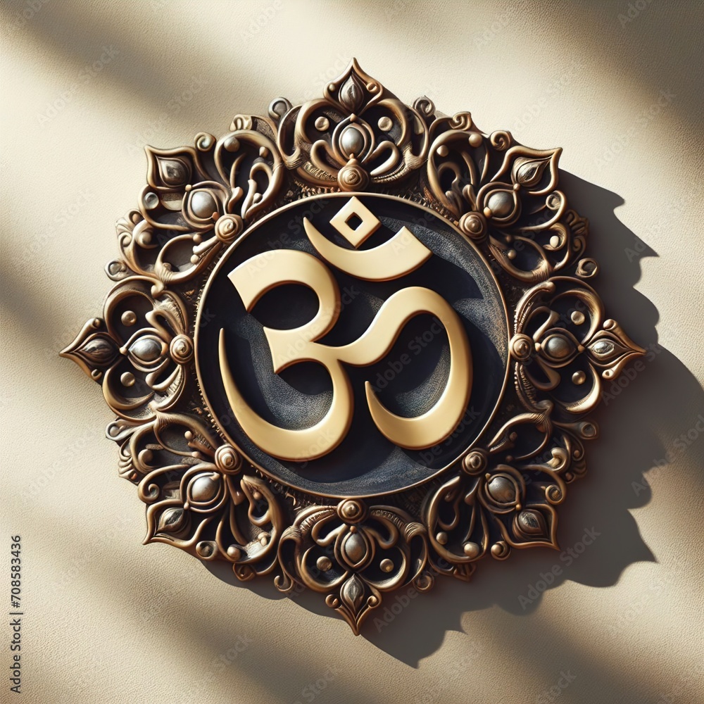 OM Hinduism Sacred Symbol Stock Photo | Adobe Stock