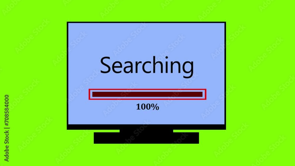 Vidéo Stock Flat screen monitor animated on a green background ...