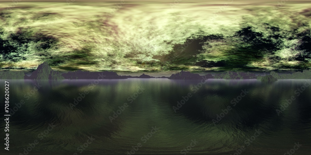 sea panorama, HDRI, environment map , Round panorama, spherical ...