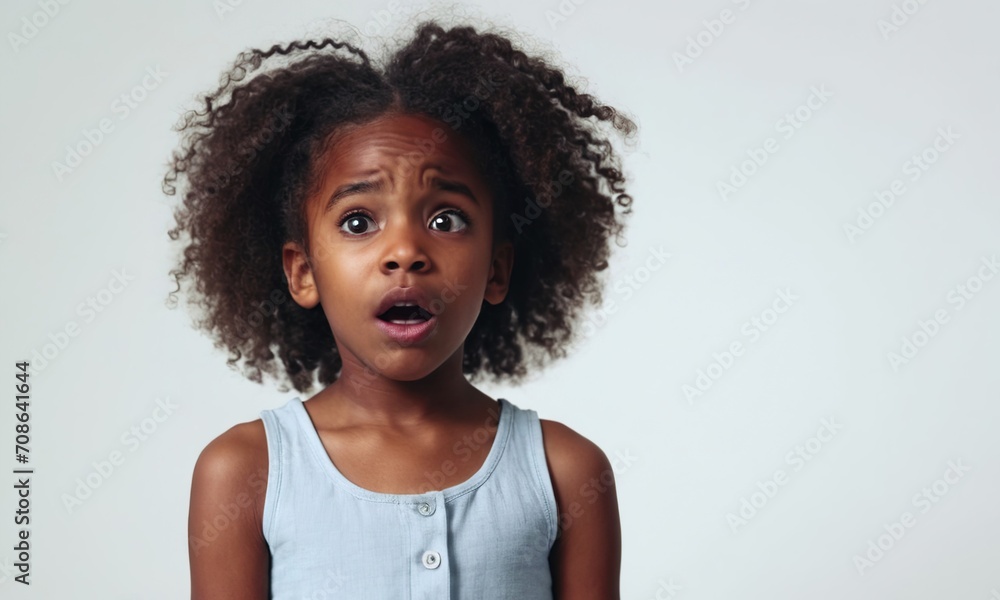 scared little black girl, little child, children's emotions, portrait ... scared little black girl, little child, children's emotions, portrait ...