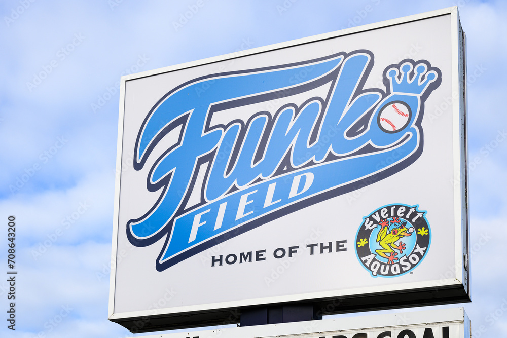 Everett, WA, USA - January 3, 2024; Sign at Funko Field home of the ...
