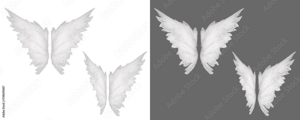 White wing on transparent background, Angel wings isolated, wing png ...