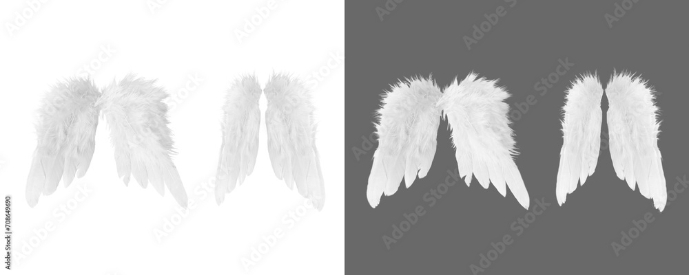White wing on transparent background, Angel wings isolated, wing png ...