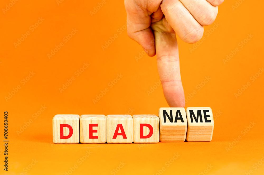 Deadname or name symbol. Concept words Deadname or Name on beautiful ...