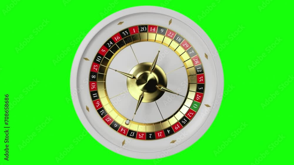 Random Roulette wheel on green screen. Roulette wheel Moving on green ...