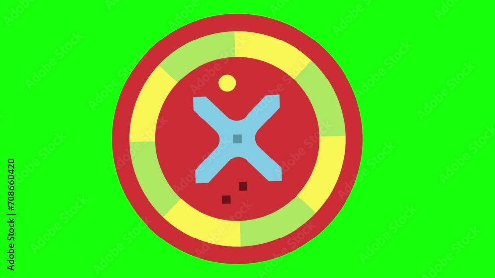 Random Roulette wheel on green screen. Roulette wheel Moving on green ...
