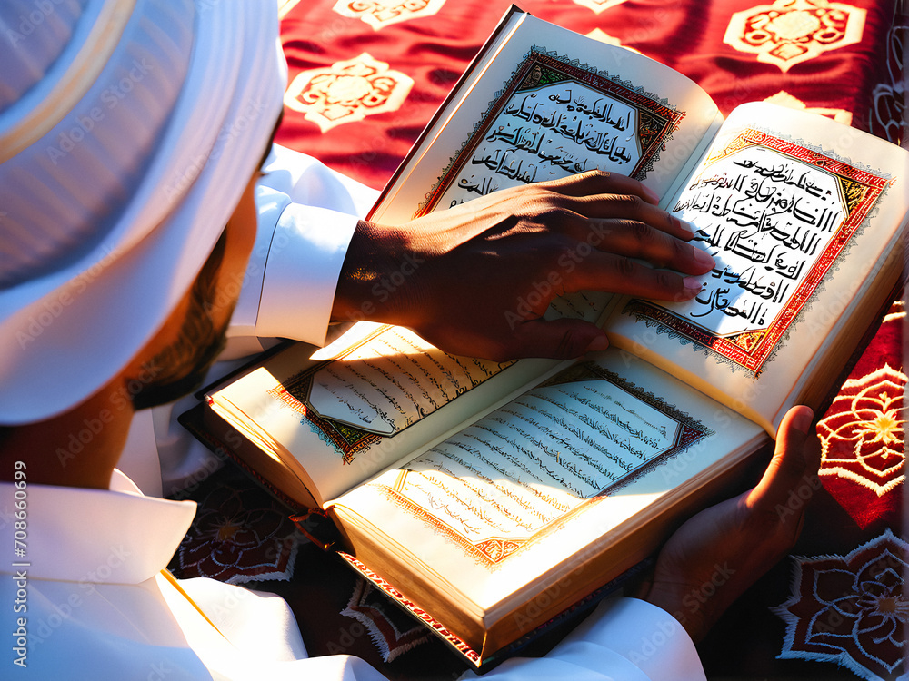 Quranic Reflections: A Visually Striking Image of Deep Connection ...