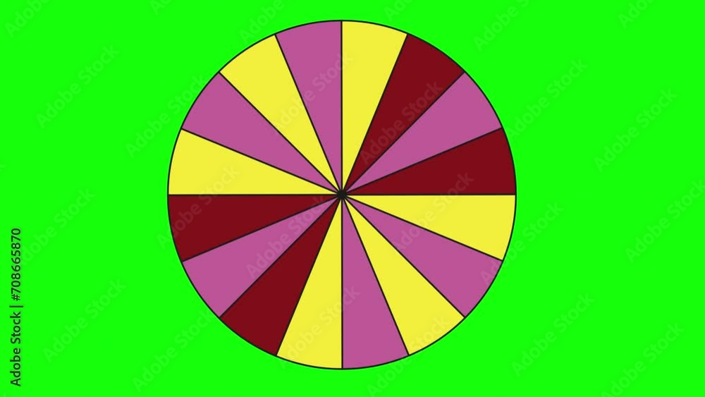 Random Roulette wheel on green screen. Roulette wheel Moving on green ...