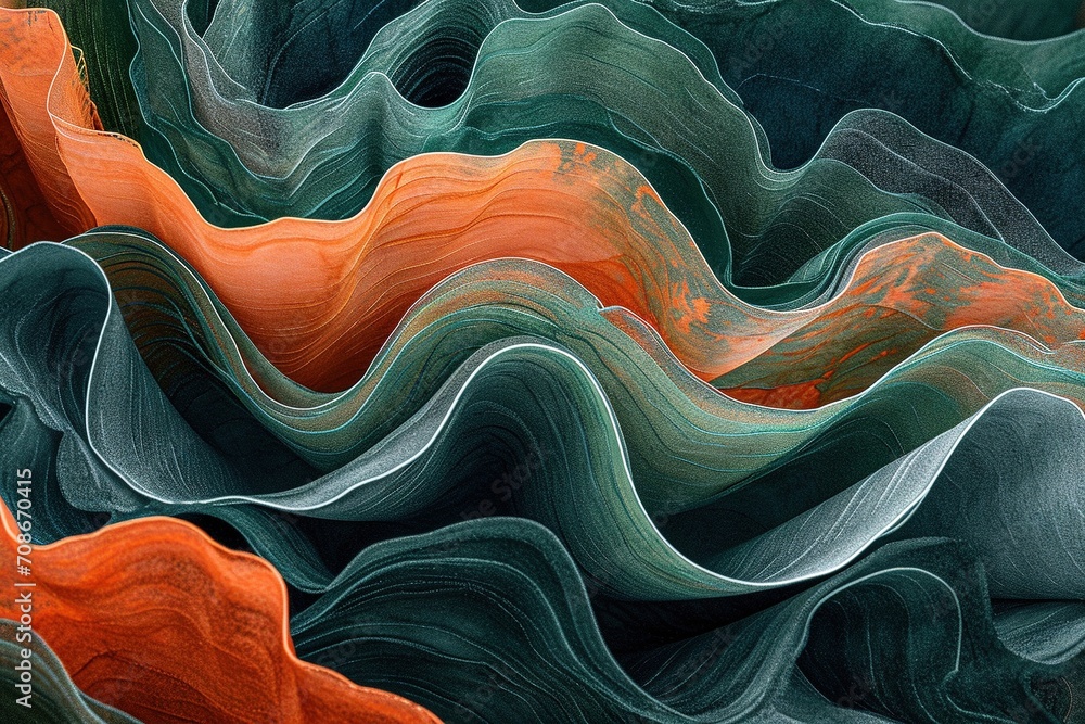 Minimalism and abstract linocut ballpoint drawing art style. Capillary ...