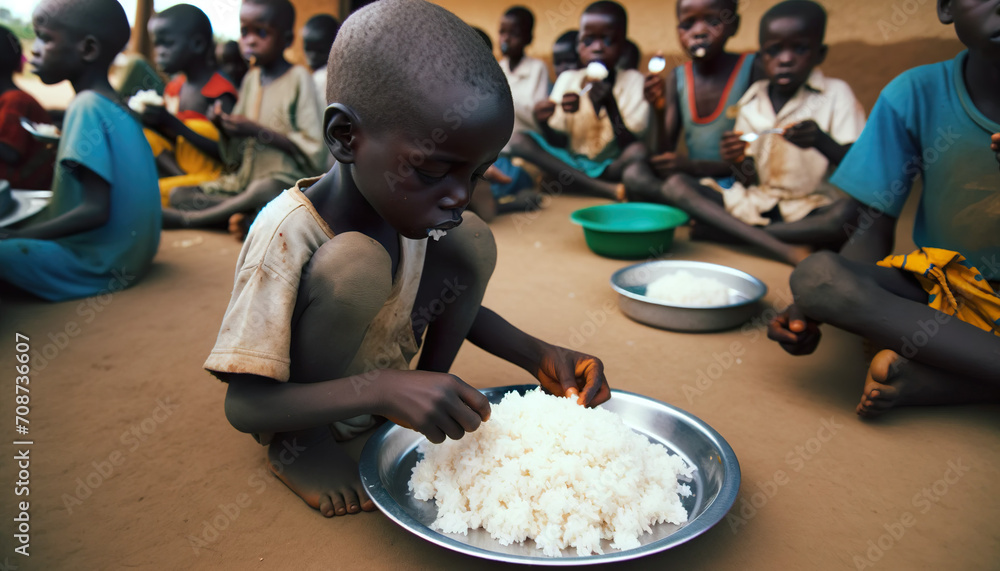 Starving African Child. 7 million children under the age of 5 remain ...