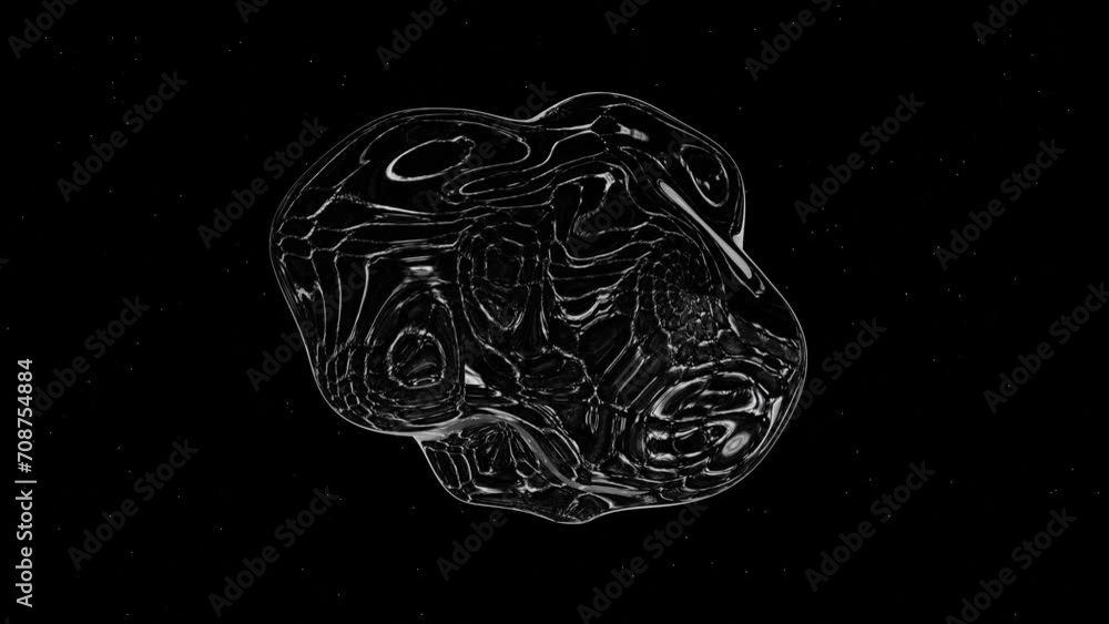 Vidéo Stock Abstract human brain model print scan. Snake alien texture ...