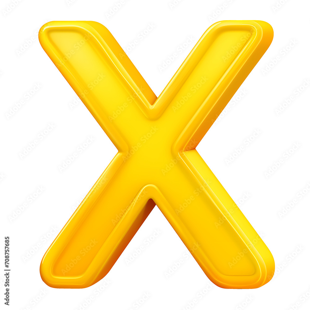 The letter X, yellow color, letter clipart, character clipart, alphabet ...