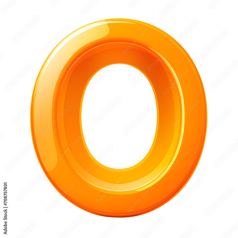 The letter O in orange, letter clipart, character clipart, alphabet ...