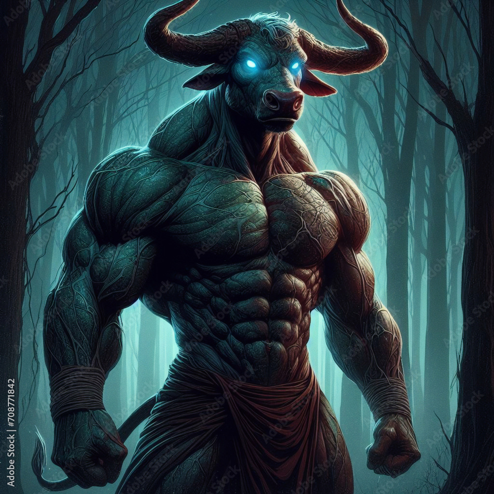 Minotaur (Minos the Bull) is a Cretan monster with the body of a man ...