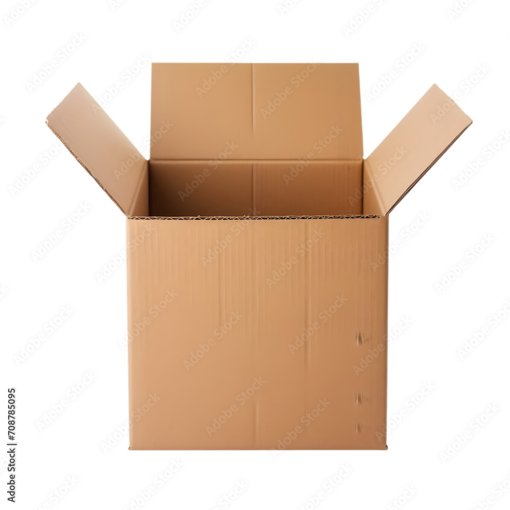Open Cardboard Box on transparent background PNG image Stock Photo ...