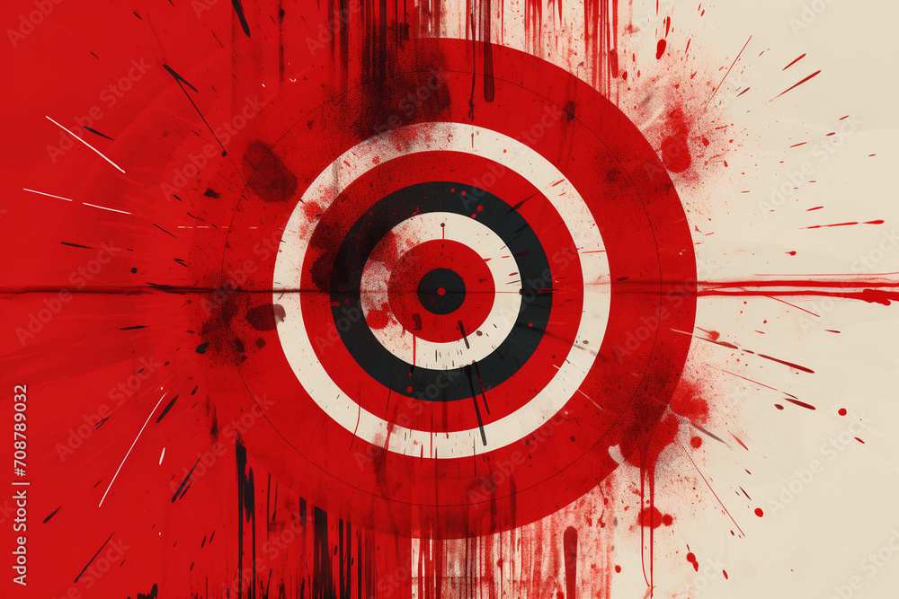 A minimalist target with an arrow hitting the bullseye, symbolizing ...