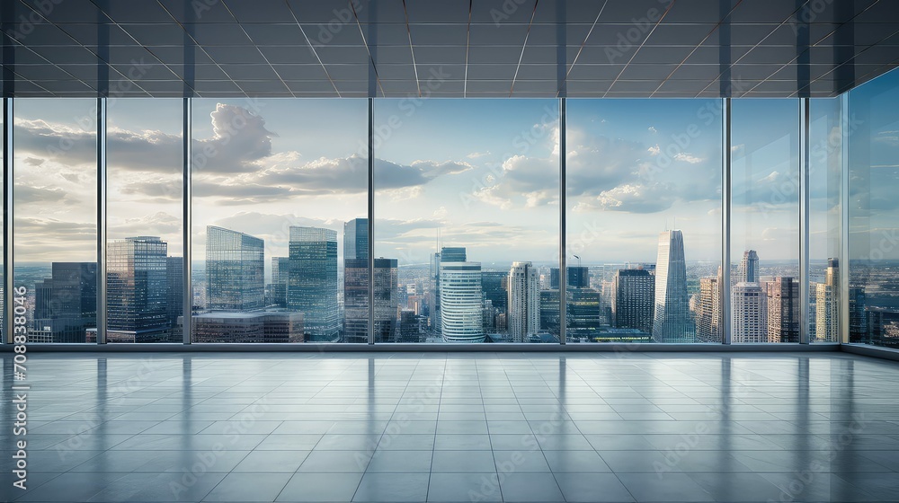 workspace empty office background illustration desk chair, computer ...