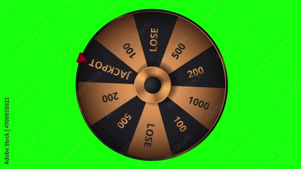 Random Roulette wheel on green screen. Roulette wheel Moving on green ...