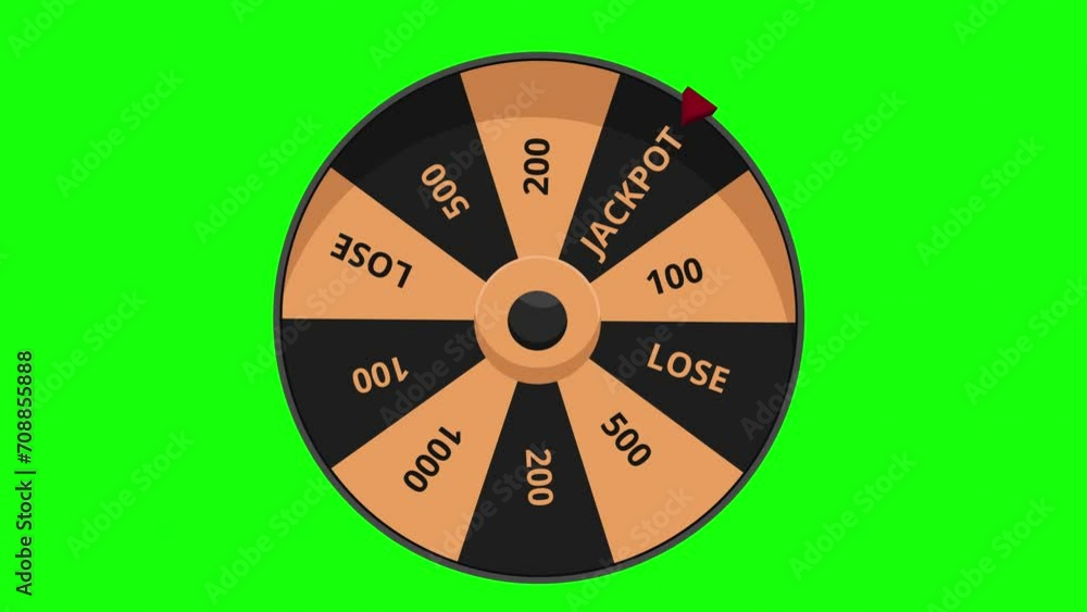 Random Roulette wheel on green screen. Roulette wheel Moving on green ...
