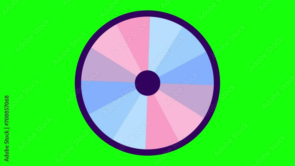 Vidéo Stock Random Roulette wheel on green screen. Roulette wheel ...