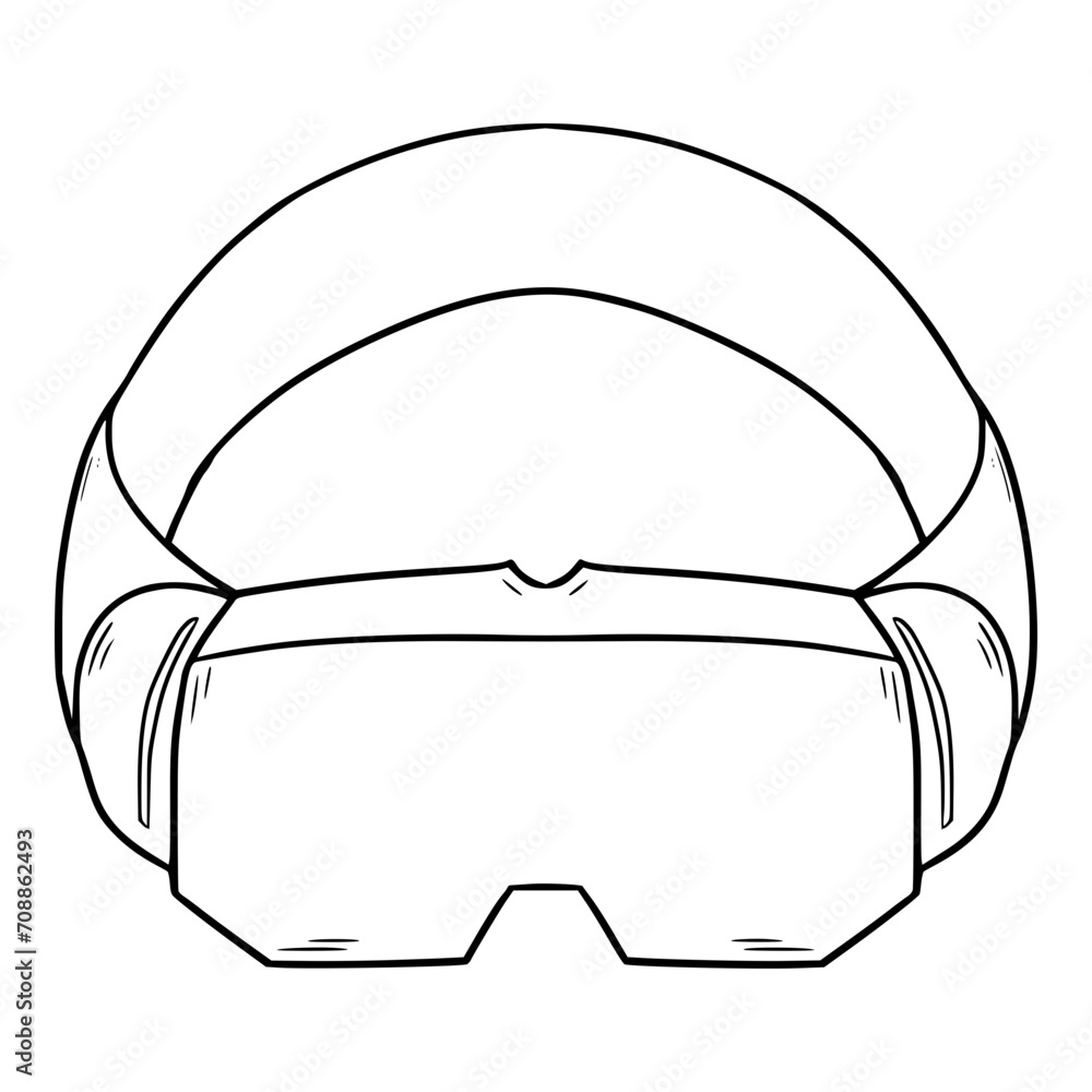 VR Gear illustration hand drawn outline sketch vector Stock Vector ...
