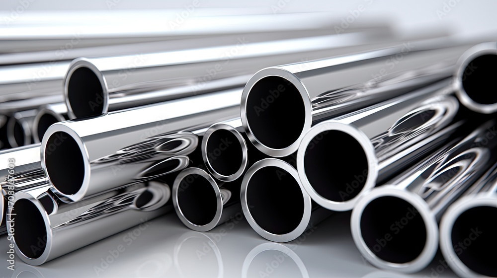 perfect stainless steel industry, bars, pipes, coils Stock Illustration ...