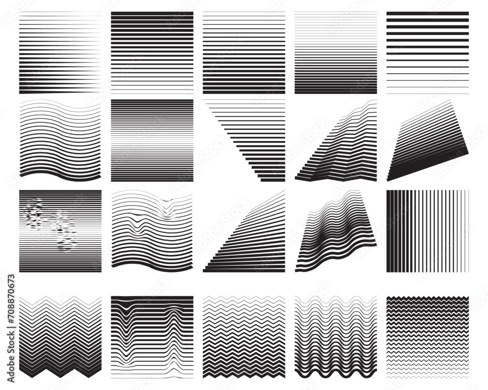Line fade pattern. Collection Faded halftone black lines. Fading linear gradient. Vector ...