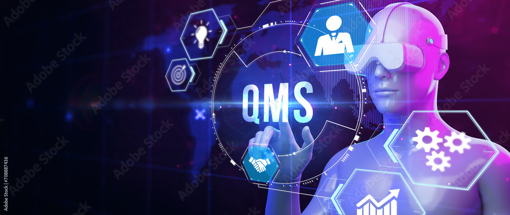 Quality management system business and industrial technology concept ...