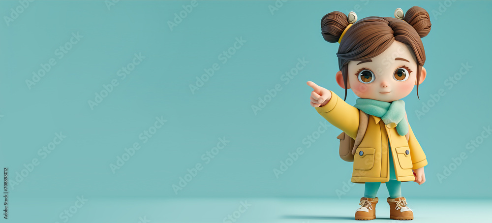 Cartoon 3d character on white background Stock Photo | Adobe Stock