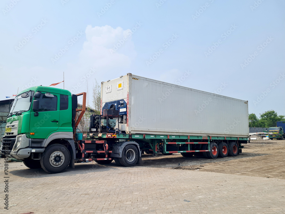 portable generator on 40 feet trailer truck. generator for ...