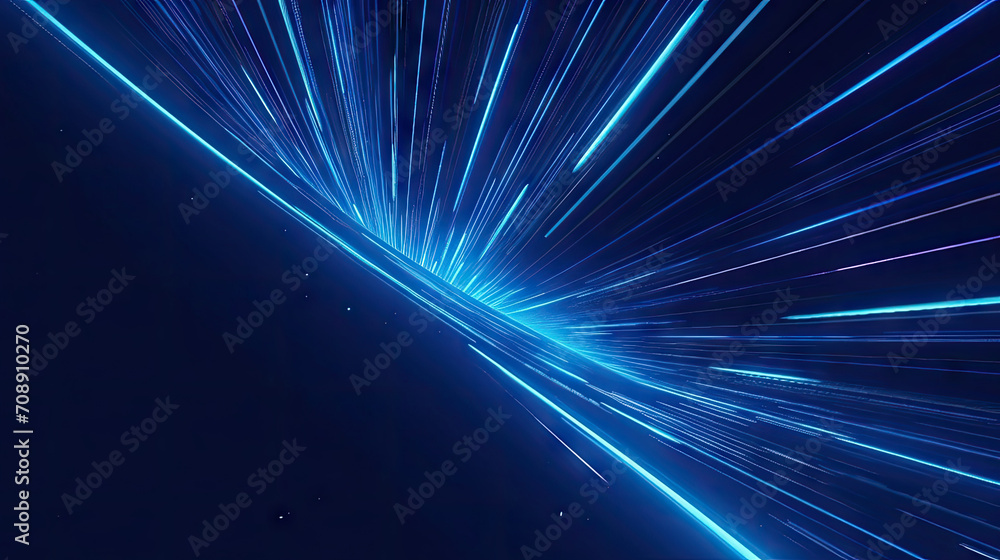futuristic abstract blue neon light motion technology digital concept ...