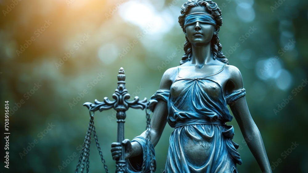 a statue of a lady justice holding a sword and a sword in one hand and ...