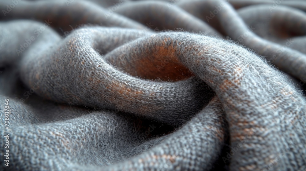 a close up of a gray fabric with a circular design on the center of the ...
