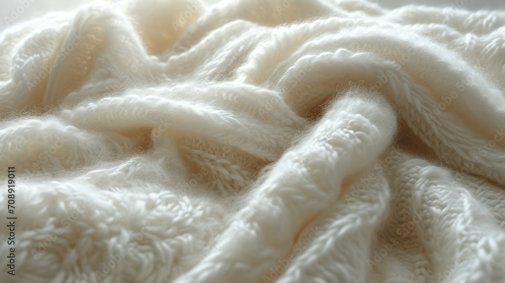 a close up of a blanket with a white blanket on top of it and a white ...